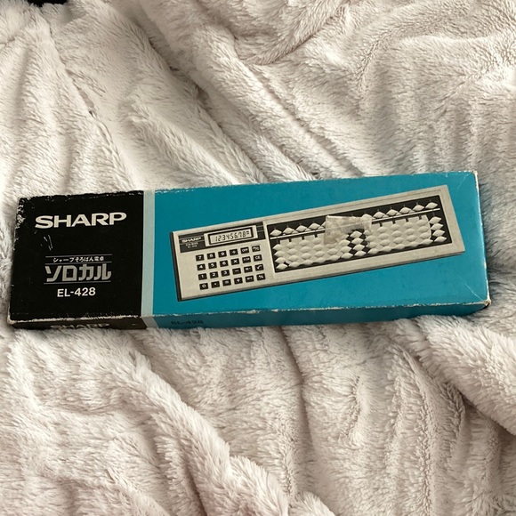 Vintage | Other | Sharp Vintage Electronic Calculator Abacus In Box ...
